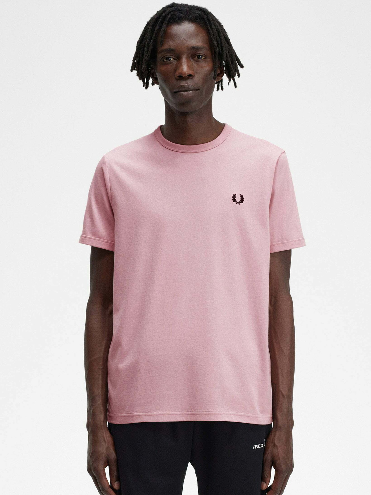 Fred Perry T Shirt Pink Mens Fred Perry