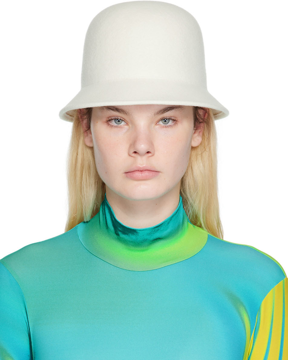 Nina Ricci Off-White Felted Bucket Hat Nina Ricci