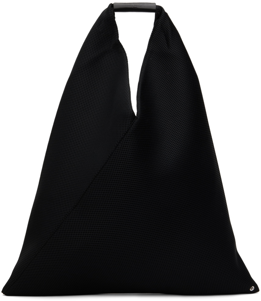 MM6 Maison Margiela Black Mesh Triangle Tote MM6 Maison Margiela