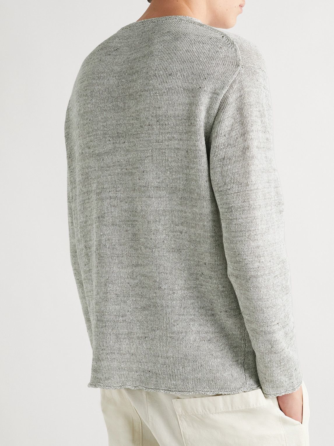 Inis Meáin - Donegal Linen Sweater - Gray Inis Meáin