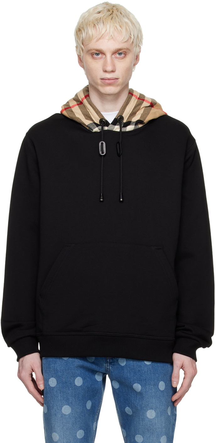 Burberry Black Check Hoodie Burberry