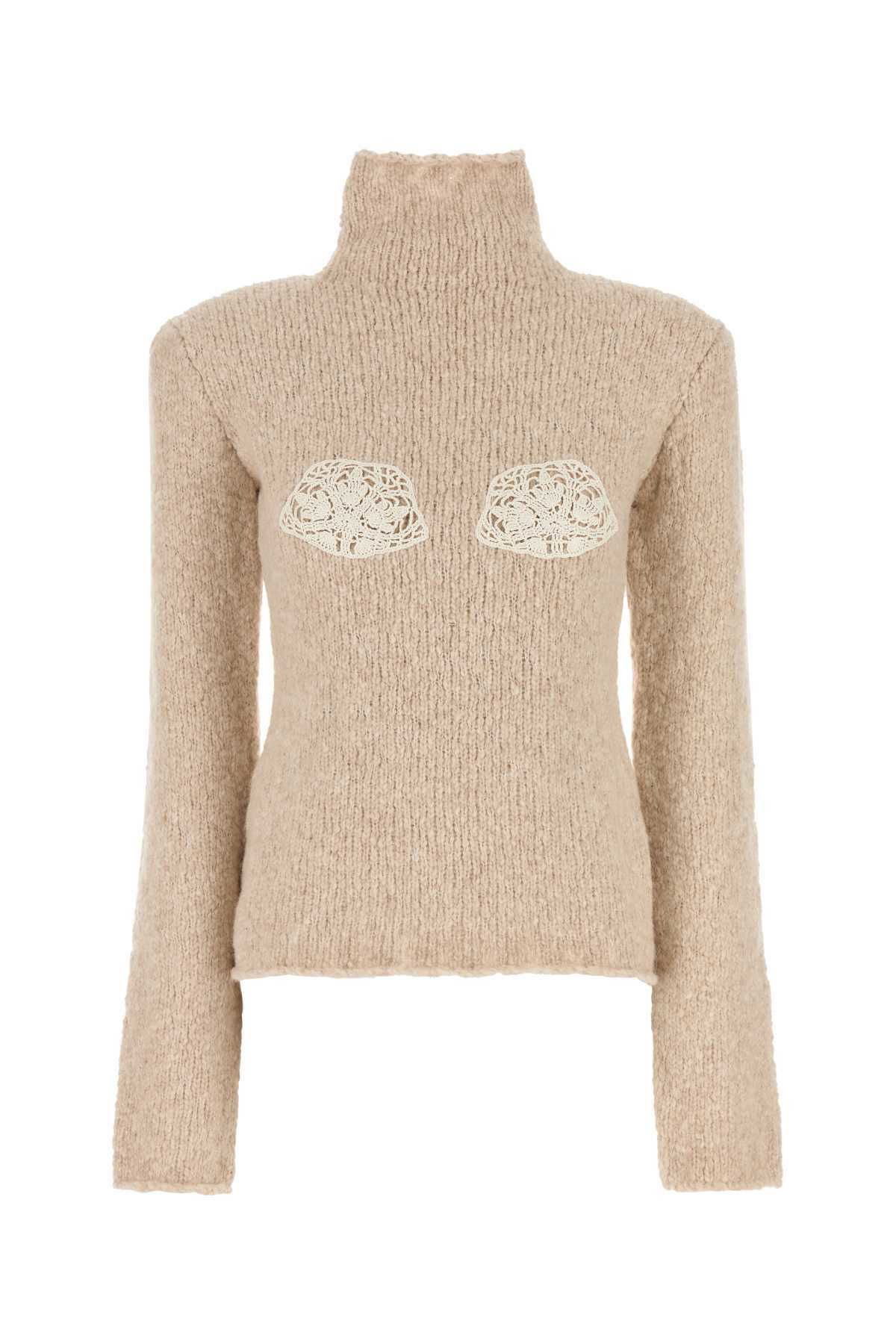 Magda Butrym Beige Alpaca Blend Sweater Magda Butrym