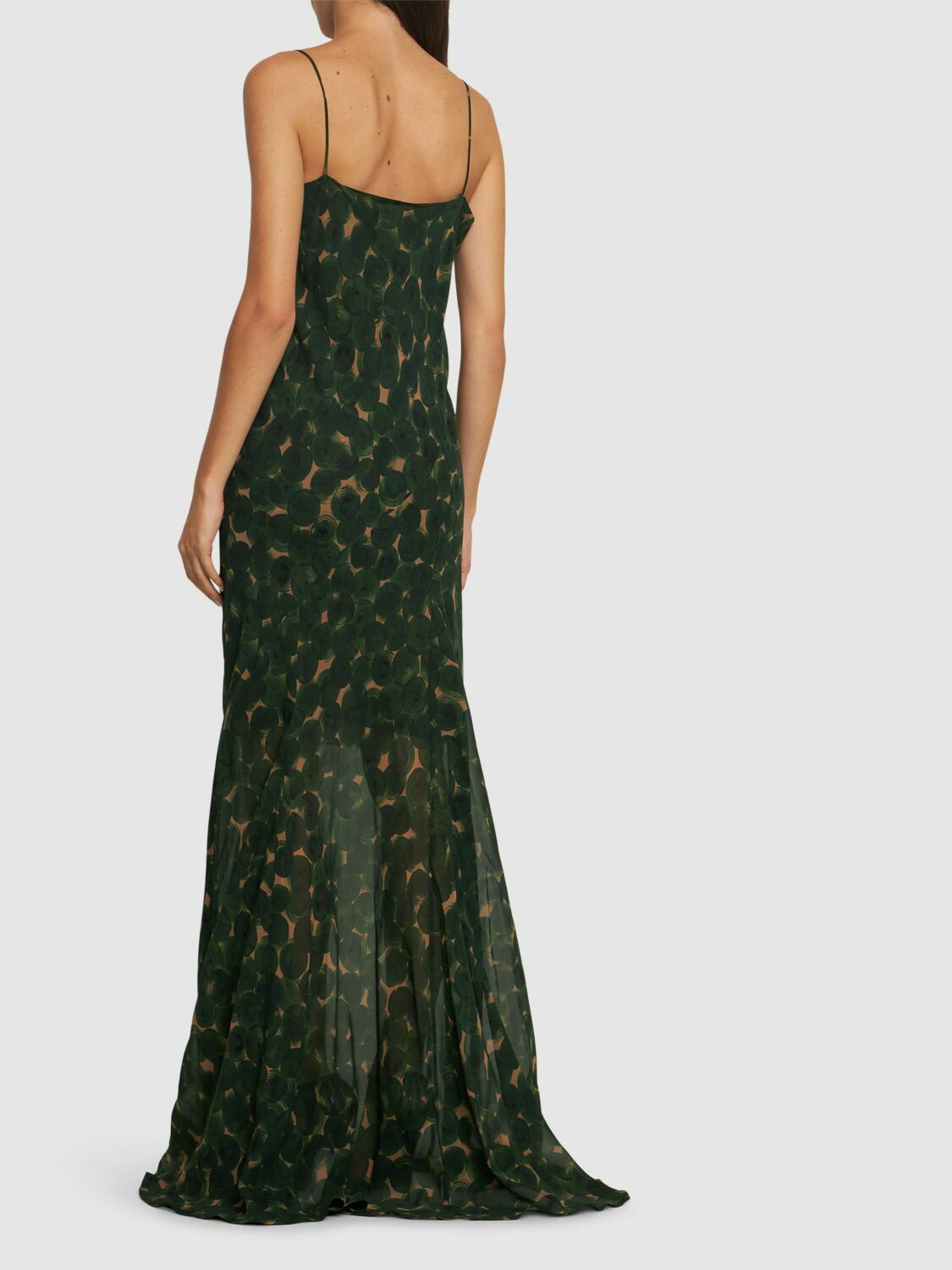 DRIES VAN NOTEN Deryl Printed Silk Long Dress Dries Van Noten