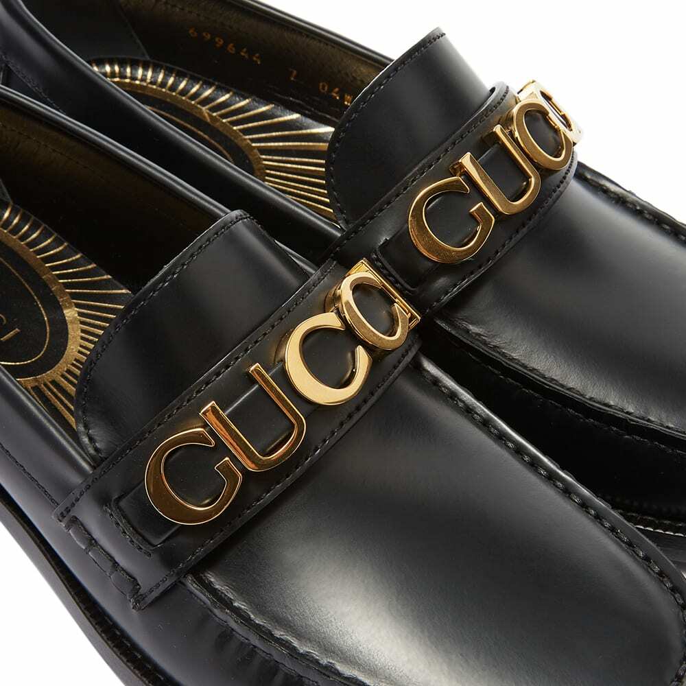 Gucci Men's Cara Logo Snaffle Loafer in Black Gucci