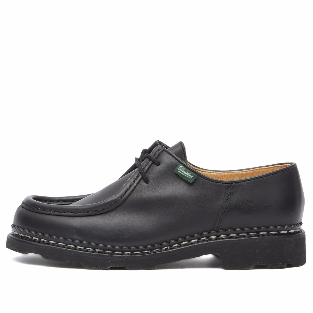 Paraboot Women's Michael Leather Lace Up Derby Shoe in Black Paraboot