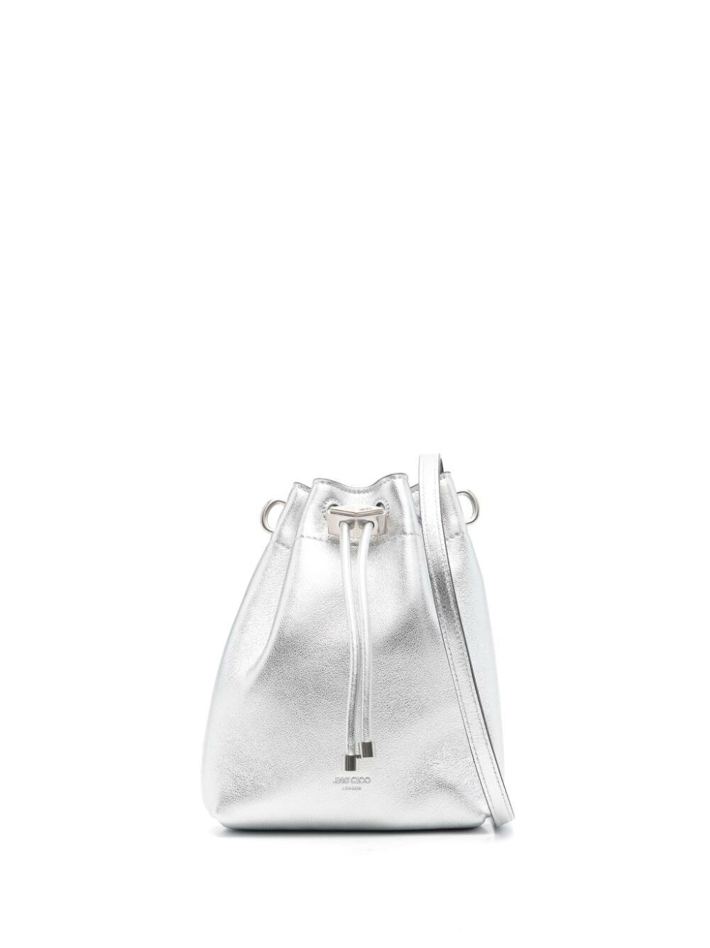 JIMMY CHOO - Bon Bon Metallic Leather Mini Bucket Bag Jimmy Choo