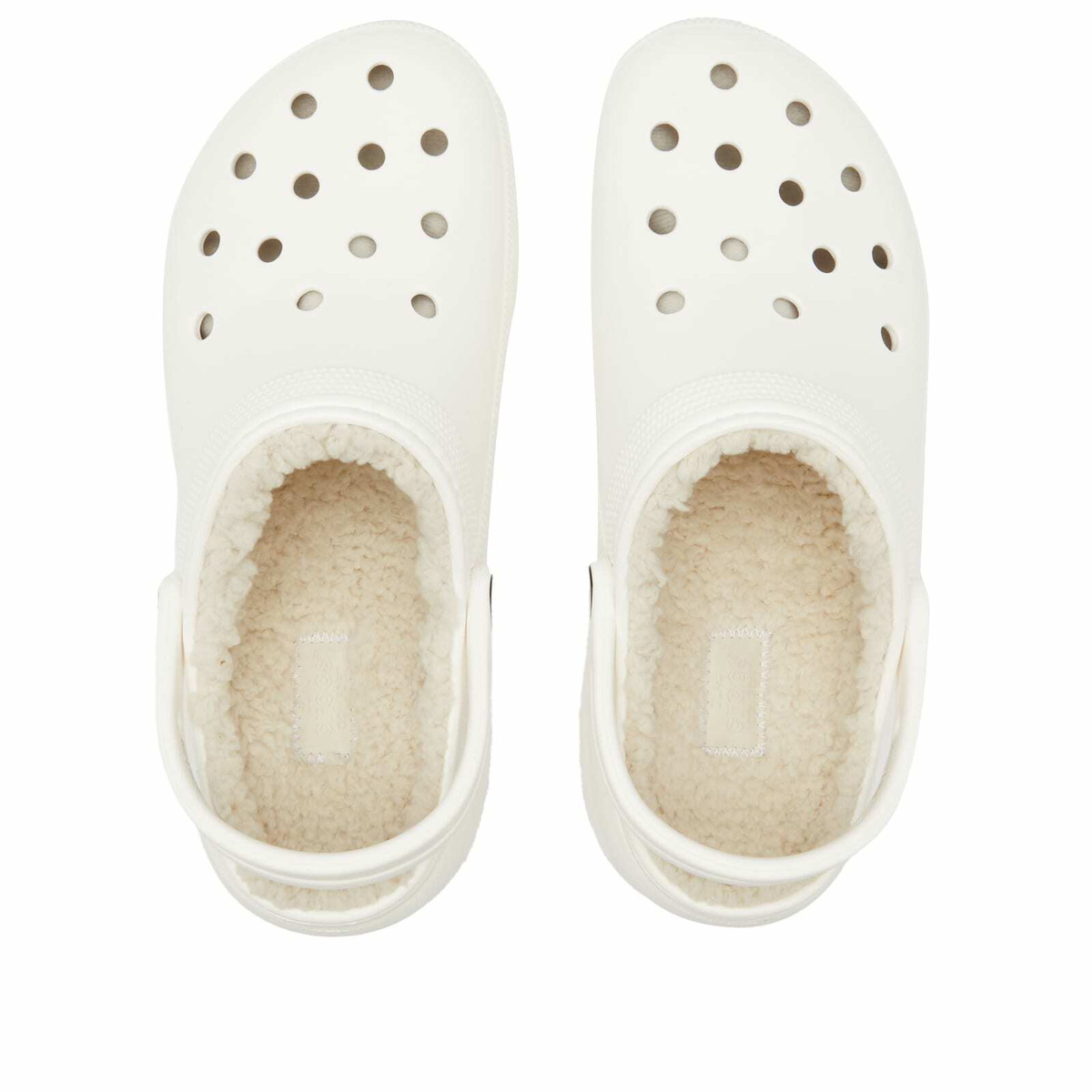 Crocs Women's Classic Platform Lined Clog in White Crocs