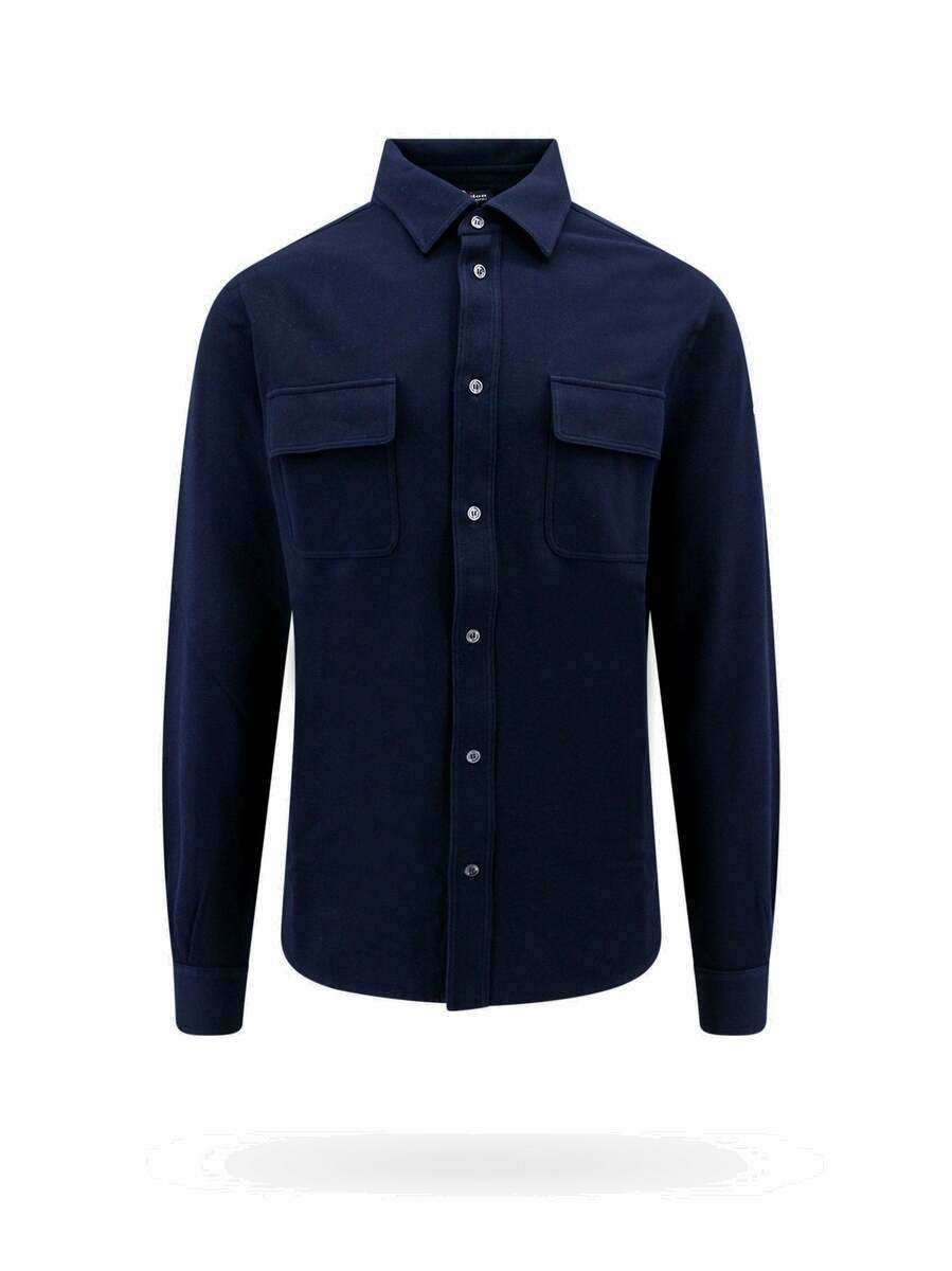 Kiton Ciro Paone Shirt Blue Mens Kiton