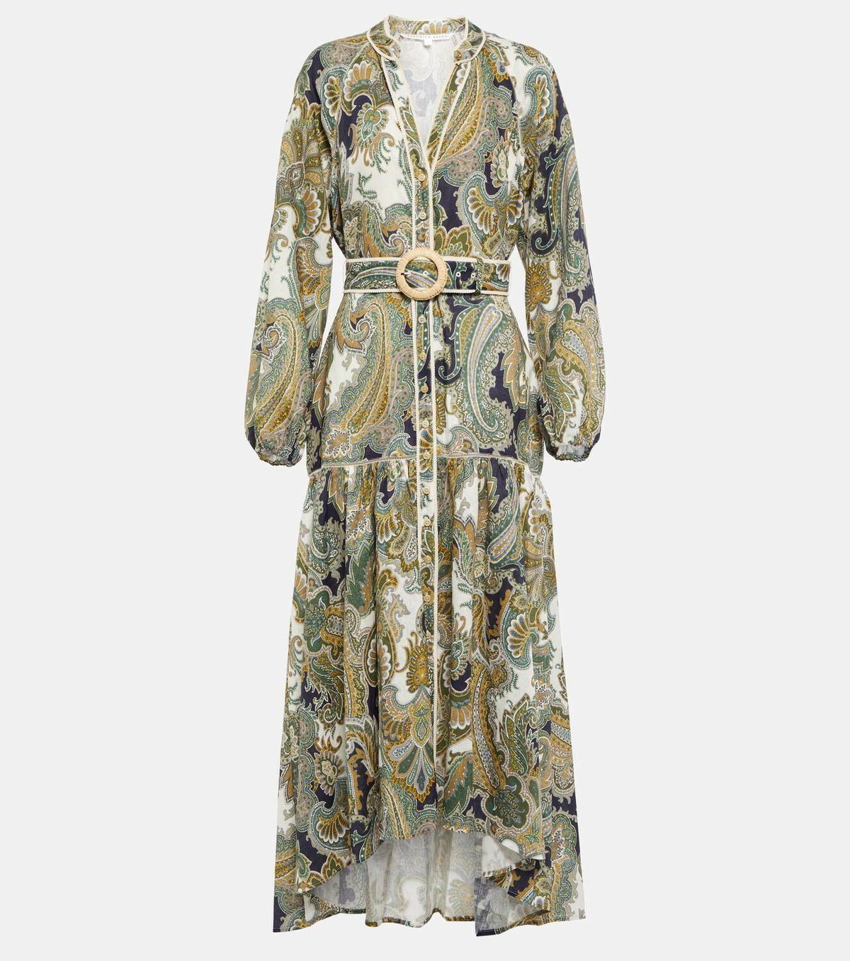 Veronica Beard Kadar printed linen midi dress Veronica Beard