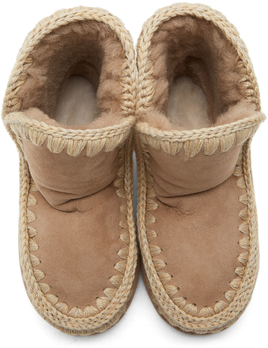 Mou Beige Suede Ankle 18 Boots Mounser