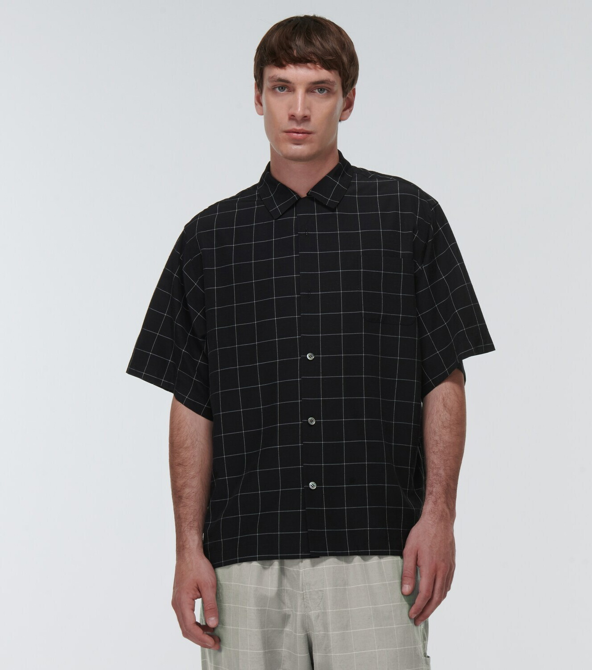 Undercover Checked silk-blend shirt Undercover