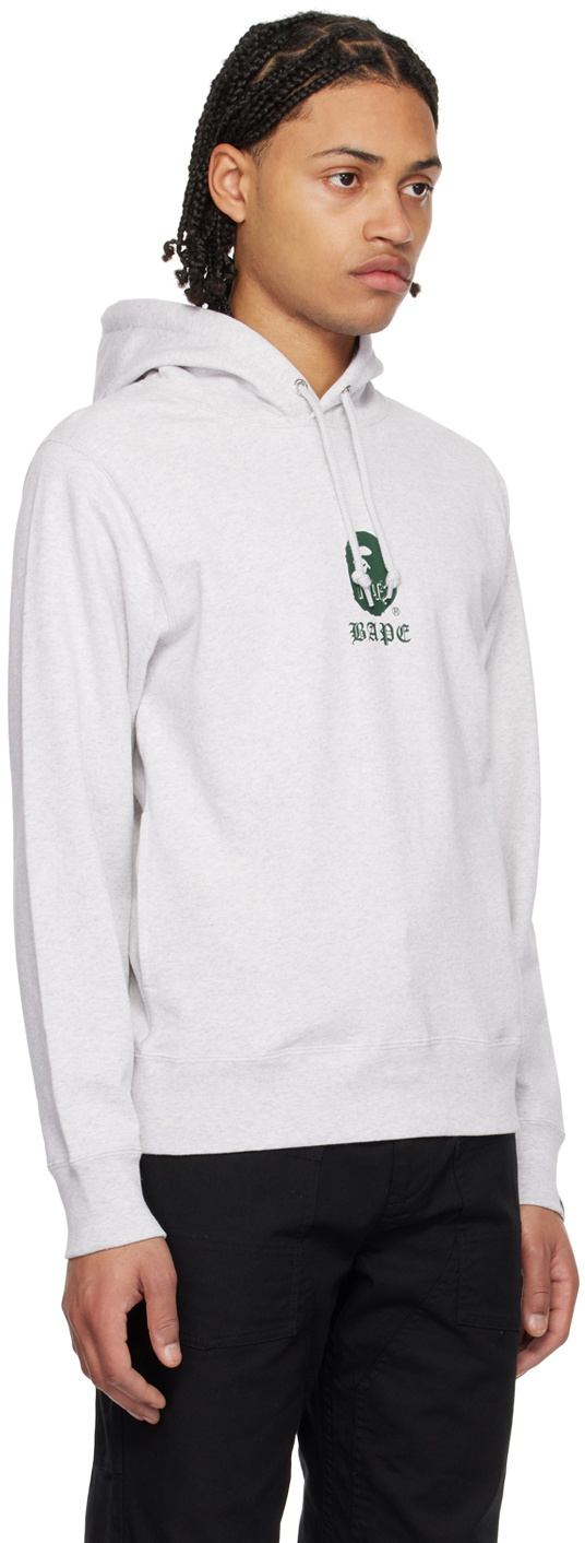 BAPE Gray Printed Hoodie A Bathing Ape