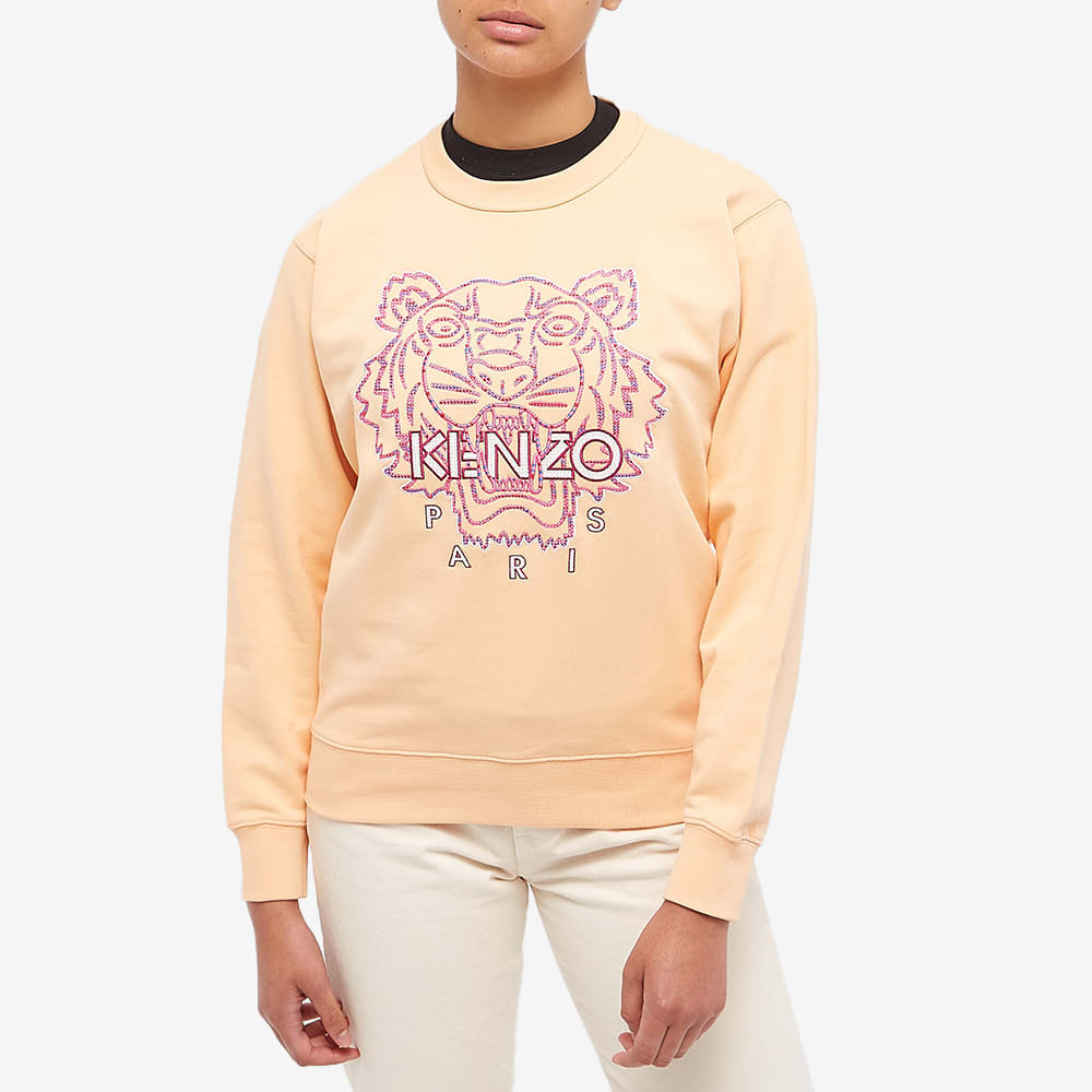 Kenzo Women's Tiger Classic Sweat in Orange Kenzo
