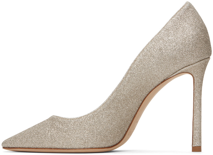 Jimmy Choo Silver Romy 100 Heels Jimmy Choo