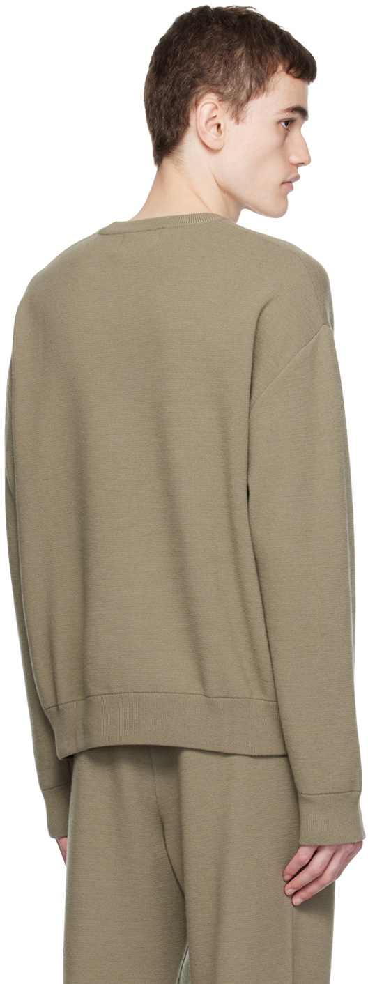 Solid Homme Khaki Crewneck Sweater Solid Homme