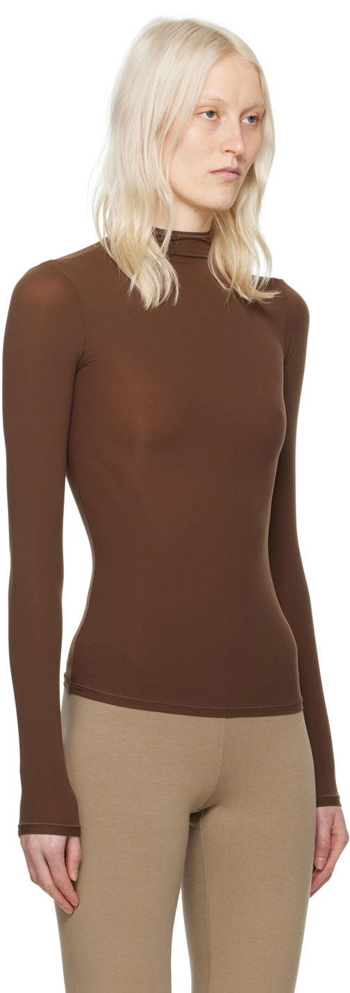 SKIMS Brown Fits Everybody Turtleneck SKIMS