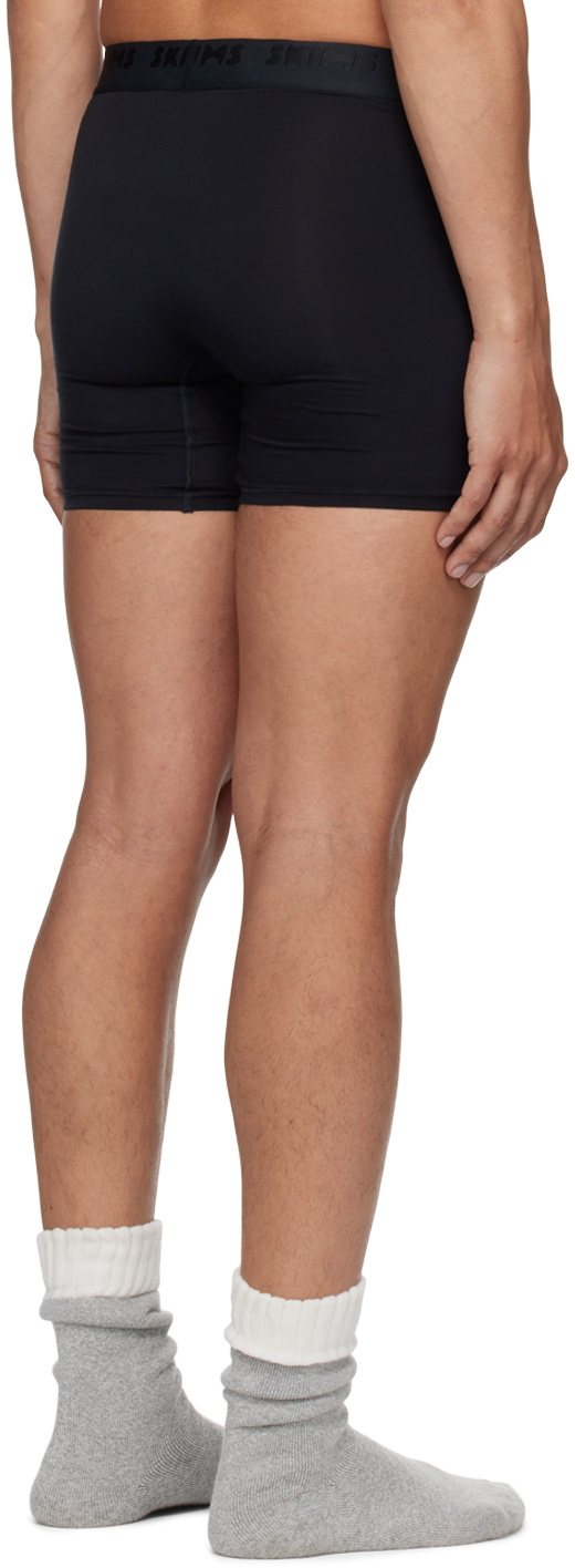 SKIMS Three-Pack Black SKIMS Stretch 5 Boxer Briefs SKIMS