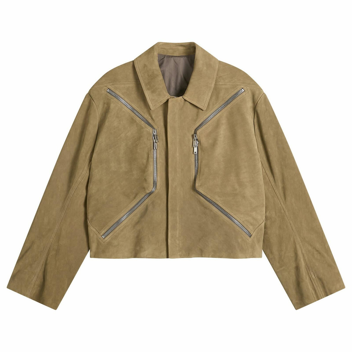 Rick Owens Women's Heizer Mac Jacket in Sumi Brown Rick Owens