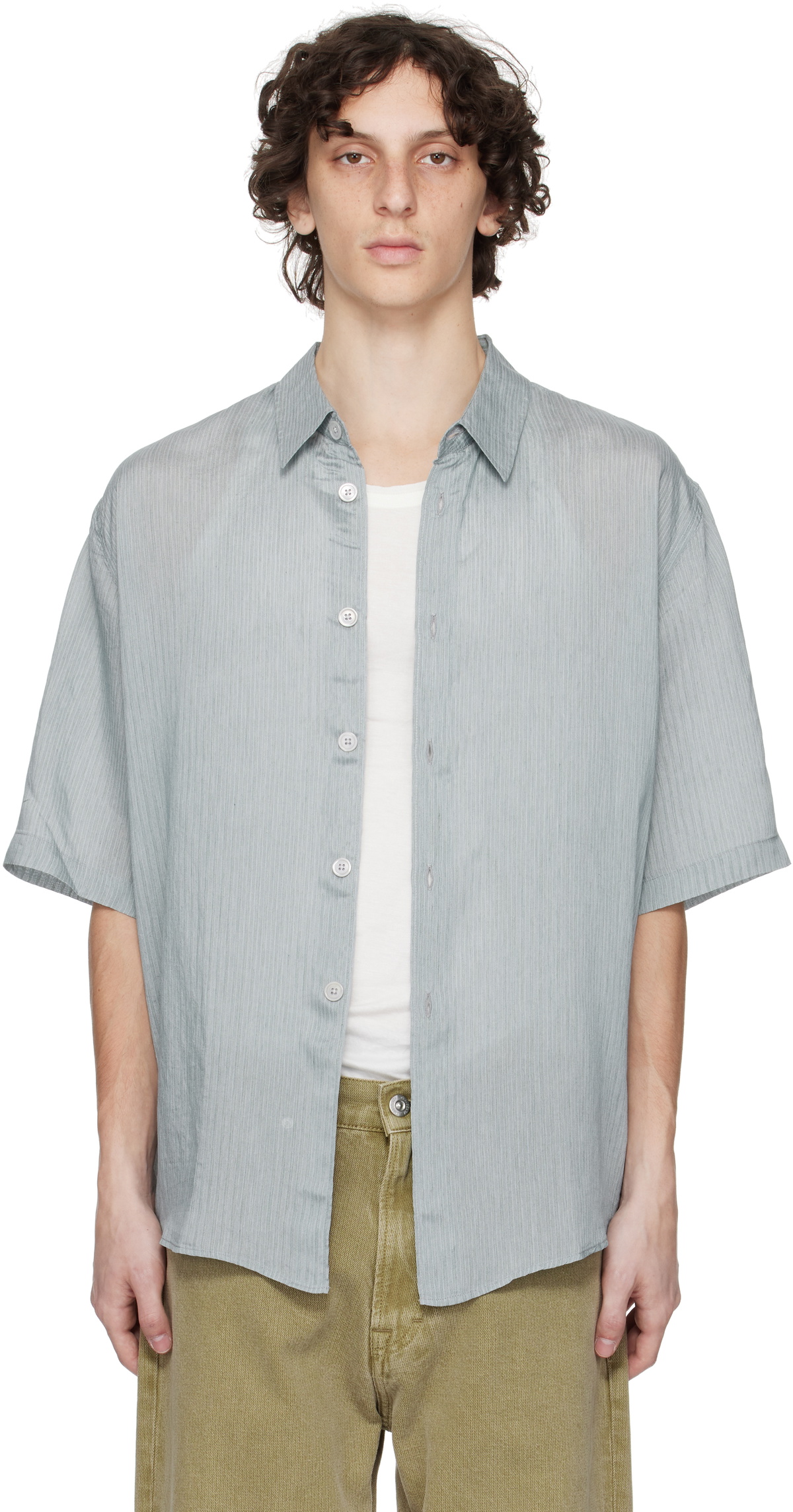 OUR LEGACY Gray Beyond Shortsleeve Shirt Our Legacy