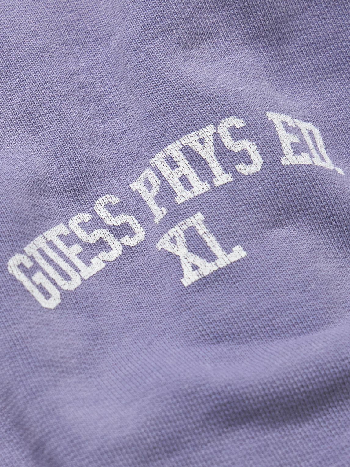 Guess USA - Gusa Tapered Logo-Print Cotton-Jersey Sweatpants - Purple GUESS