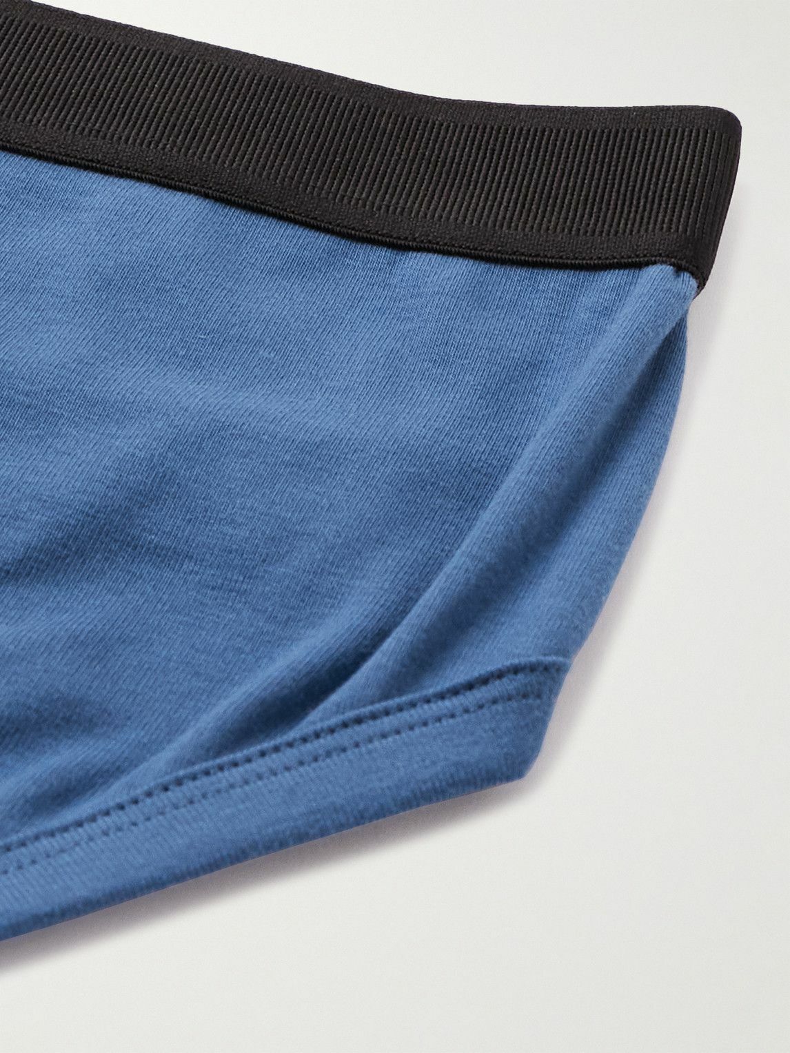Tom Ford Stretch Cotton Jersey Briefs Blue Tom Ford