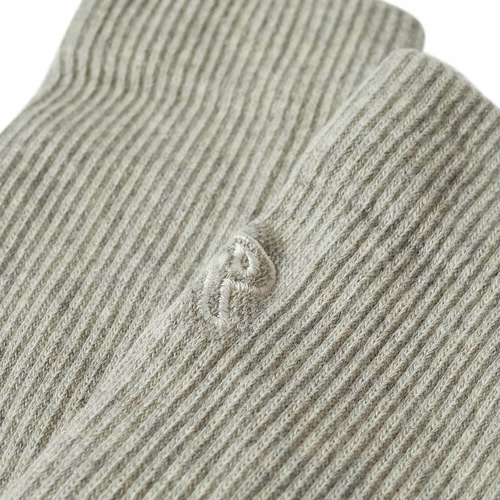 Represent Men's Initial Embroidered Sock in Grey Marl Represent