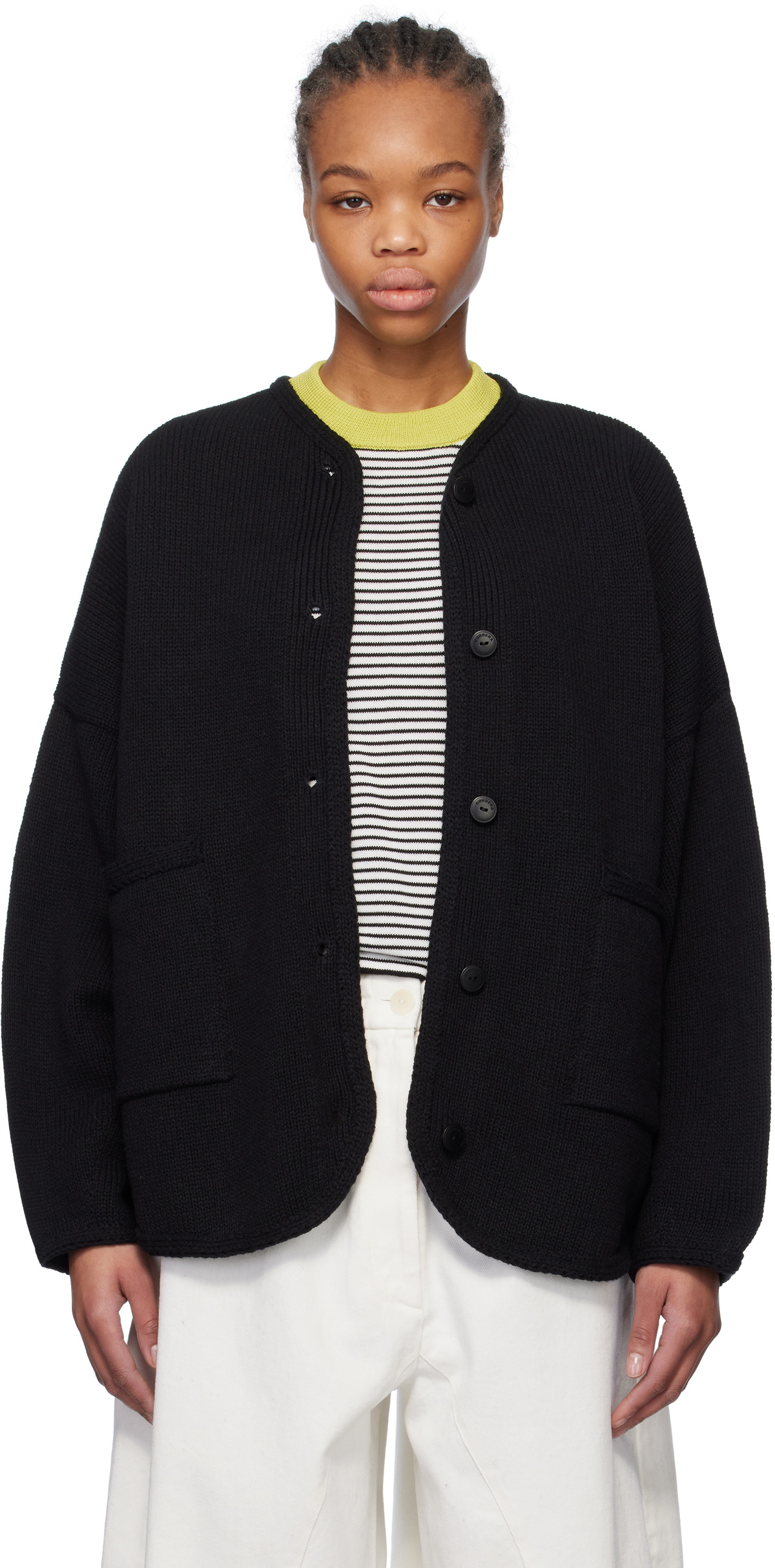 Cordera Black Cotton Cardigan CORDERA
