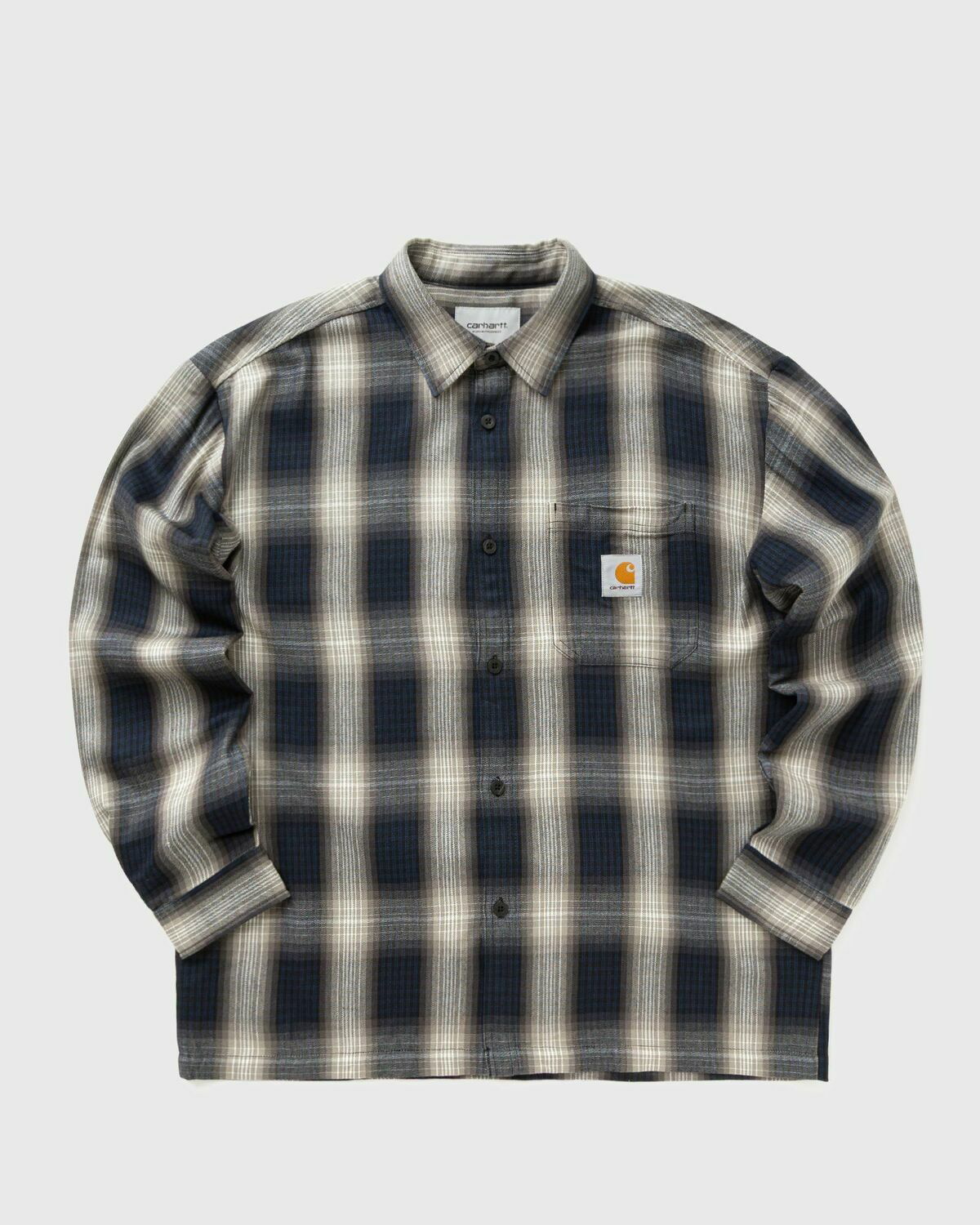 Carhartt WIP L/S Harlin Shirt Black Mens Longsleefe Carhartt WIP
