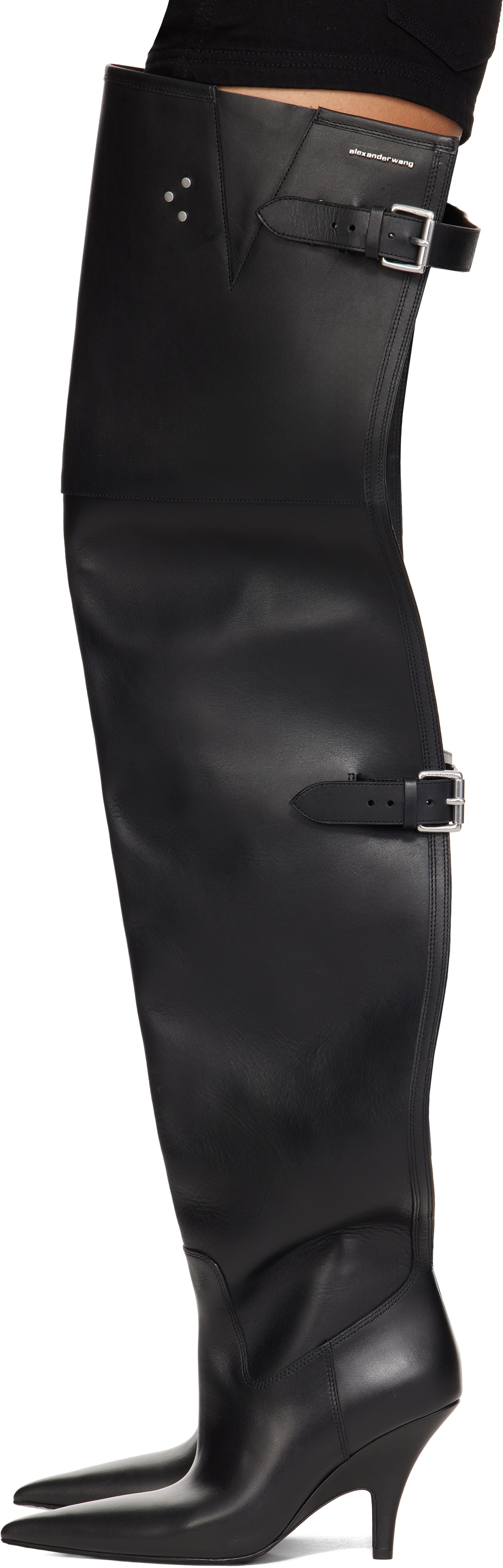 Alexander Wang Black Diablo Open Back Boots Alexander Wang