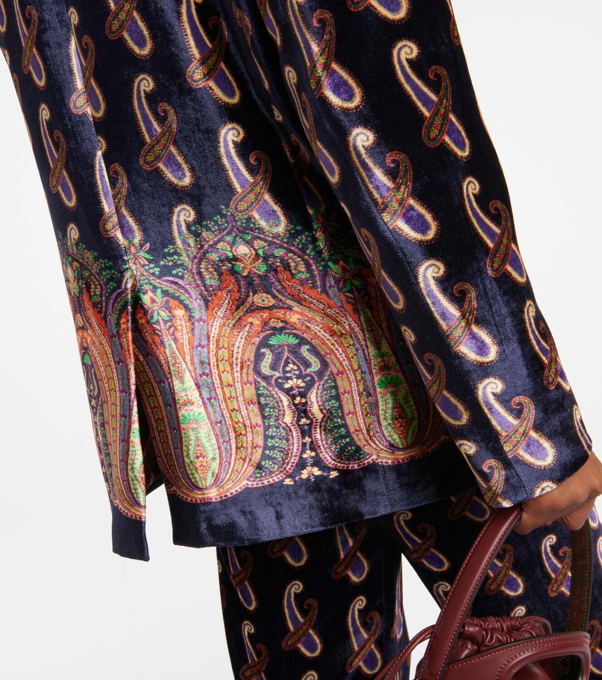 Etro Paisley single-breasted velvet blazer Etro