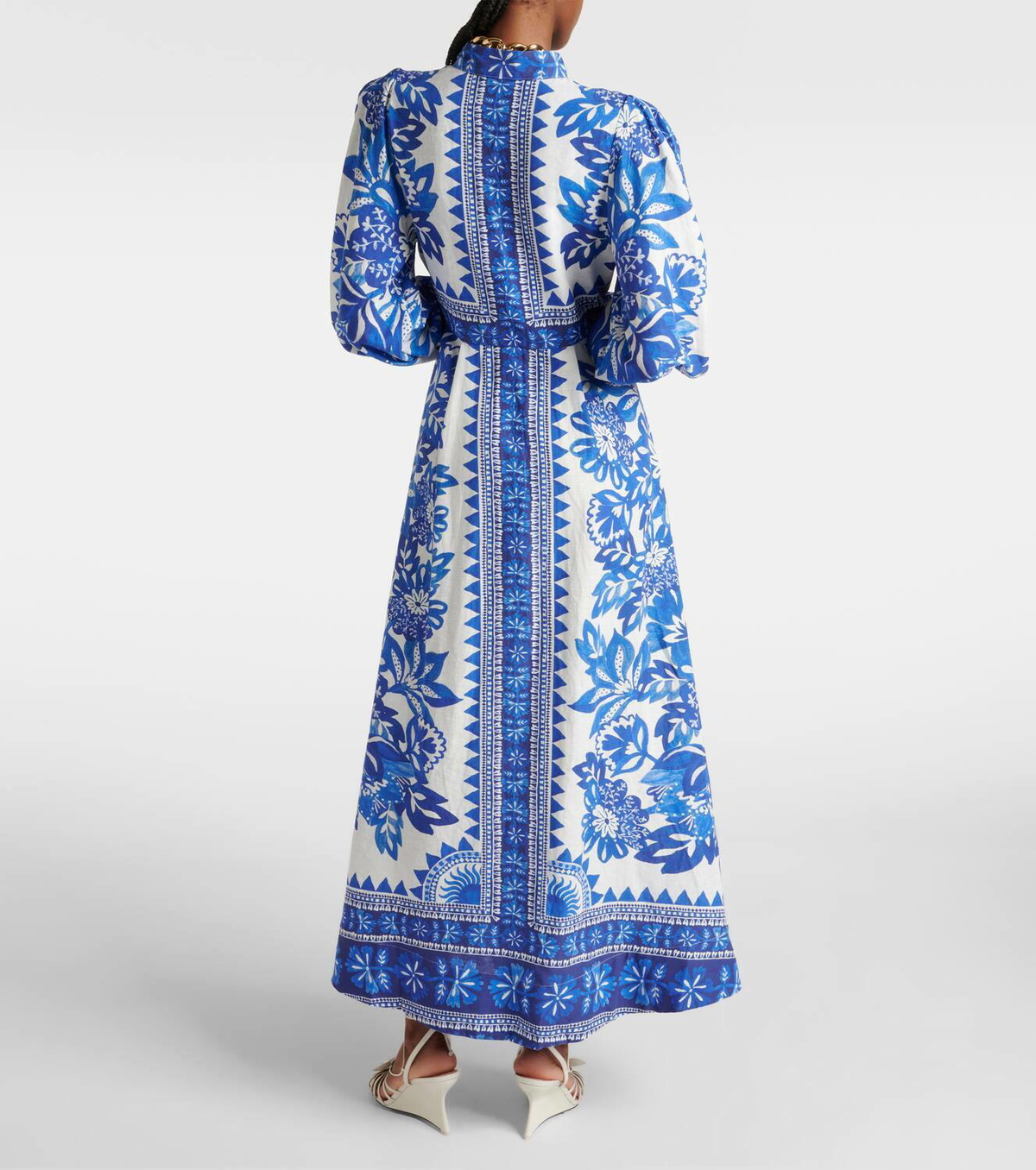 Farm Rio Floral Tapestry linen-blend maxi dress Farm Rio