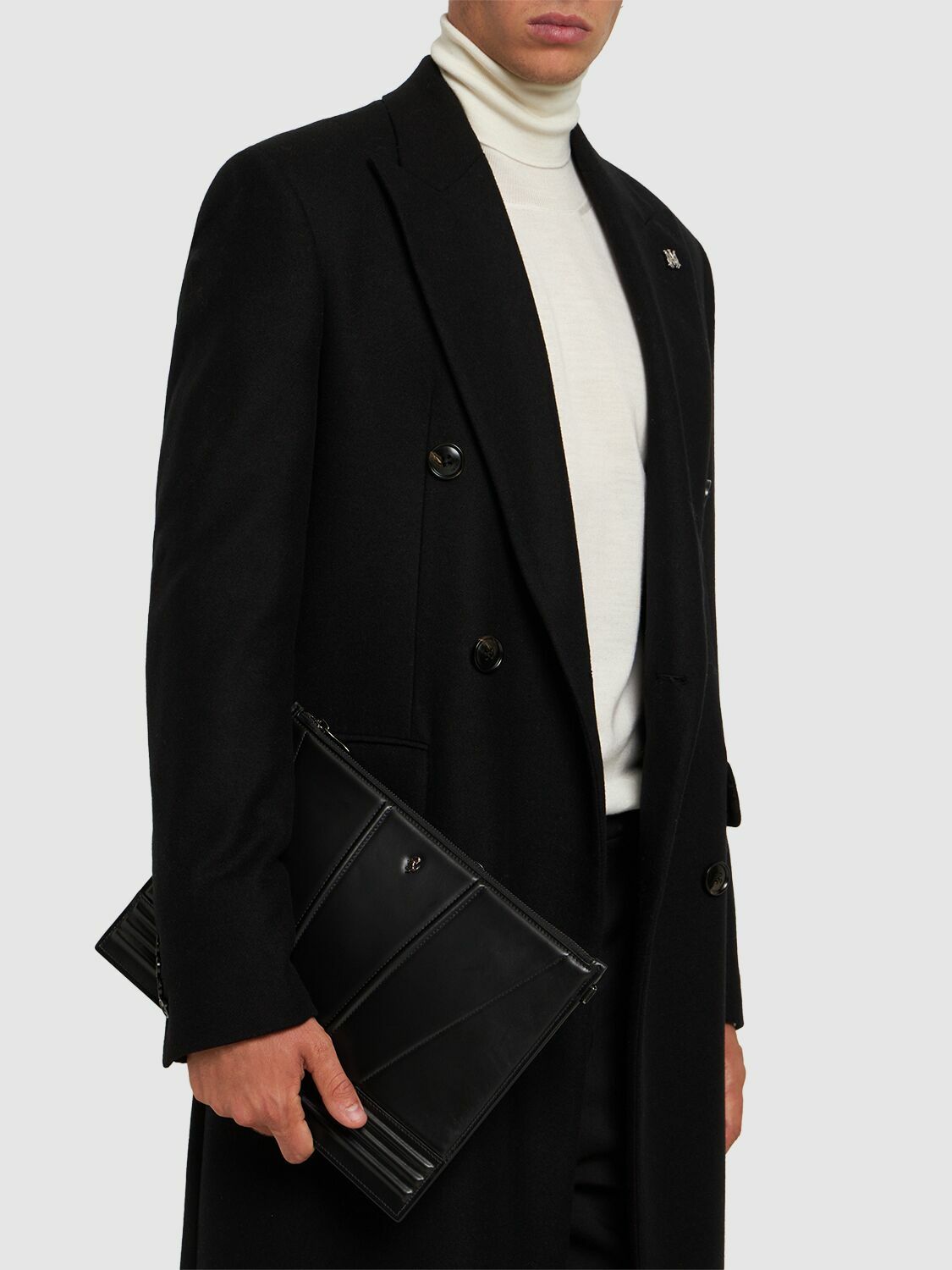 FERRARI - Large Smooth Leather Pouch Ferrari