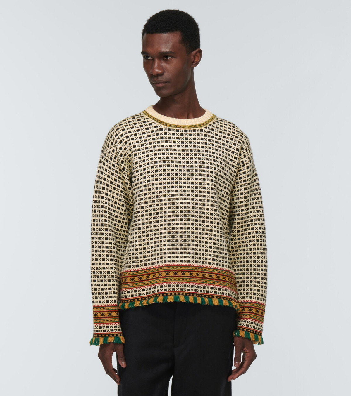 Bode - Jacquard wool sweater Bode