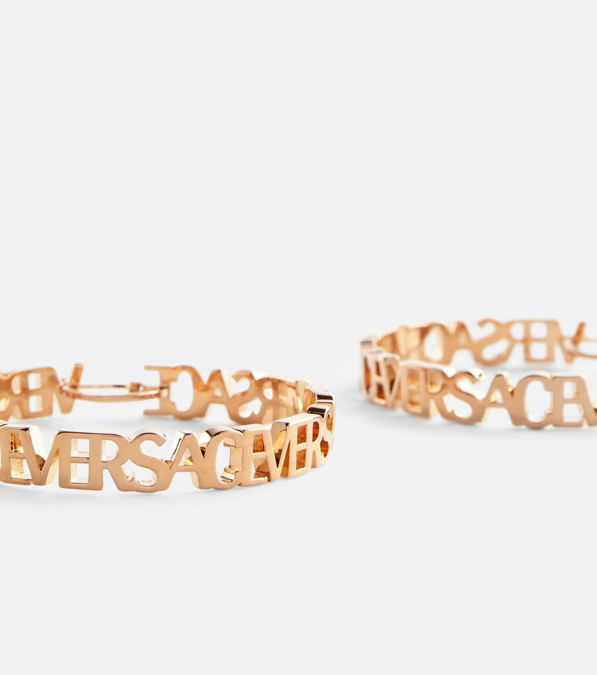 Versace - Logo hoop earrings Versace