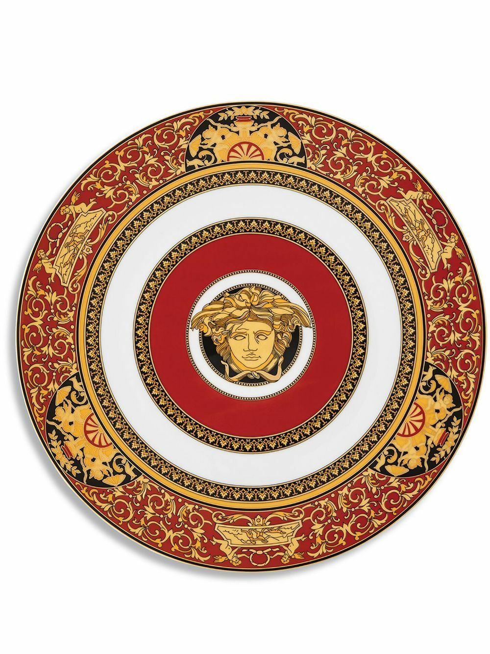 Versace Red Medusa Porcelain Serving Plate Versace