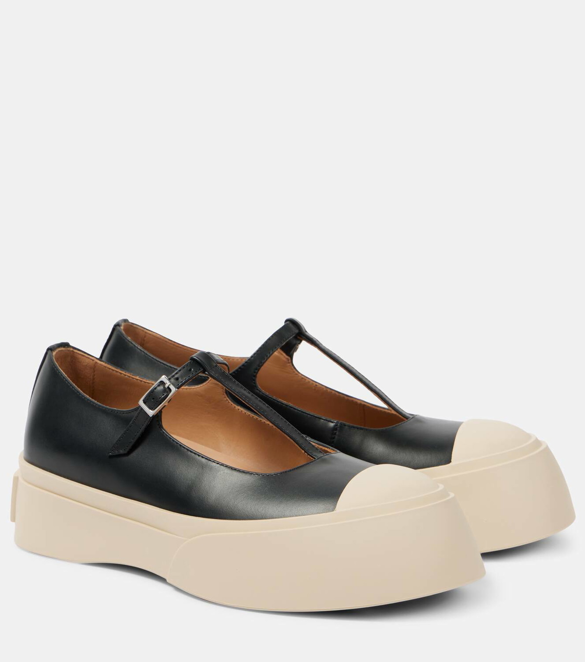 Marni Leather platform Mary Jane flats Marni