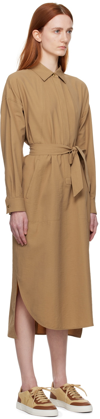 Max Mara Tan Esule Midi Dress Max Mara