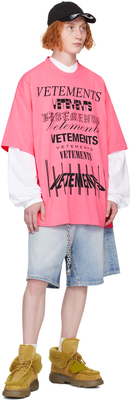 VETEMENTS Blue Big Shape Denim Shorts Vetements