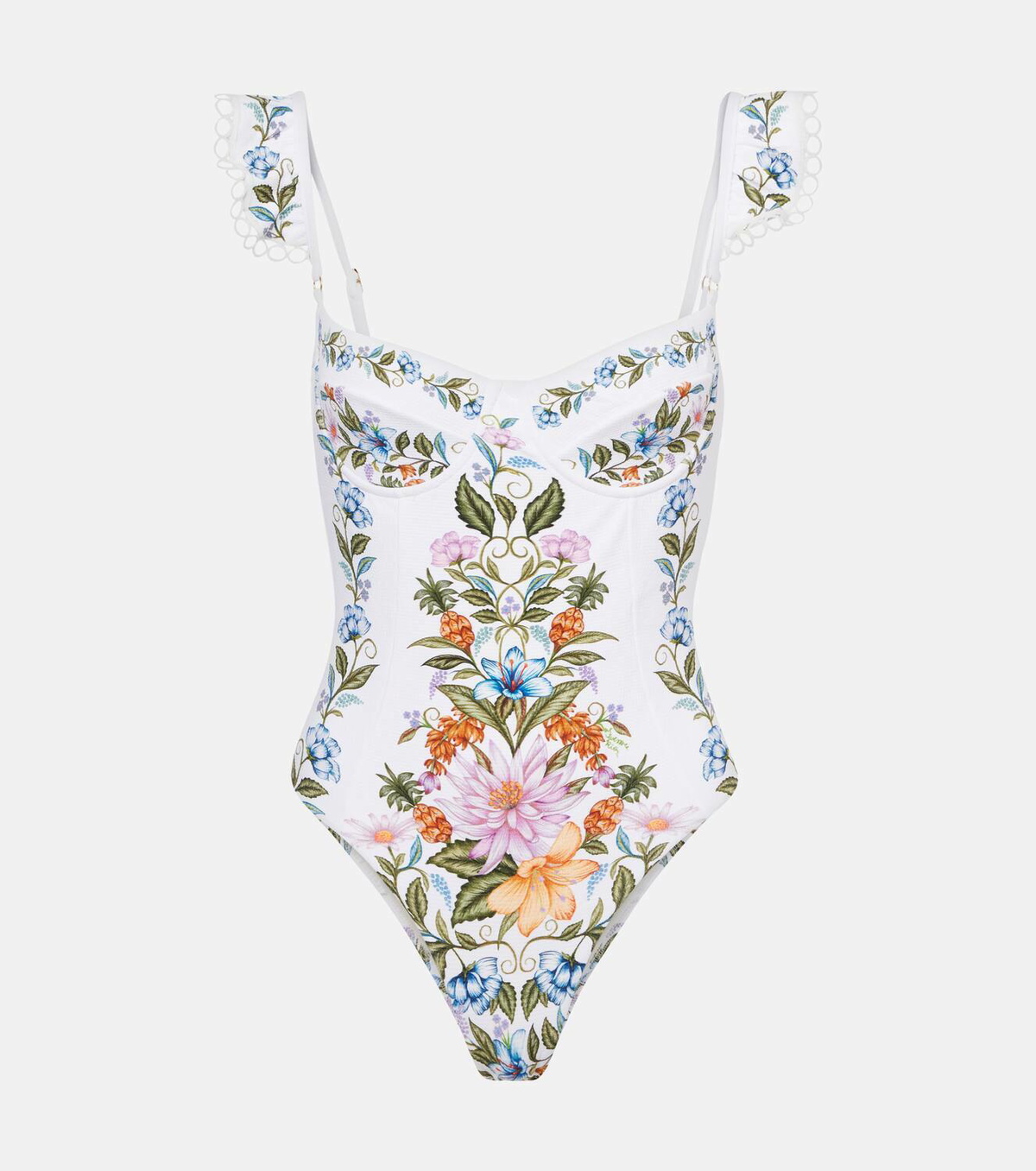 Farm Rio Sweet Bloom ruffled swimsuit Farm Rio