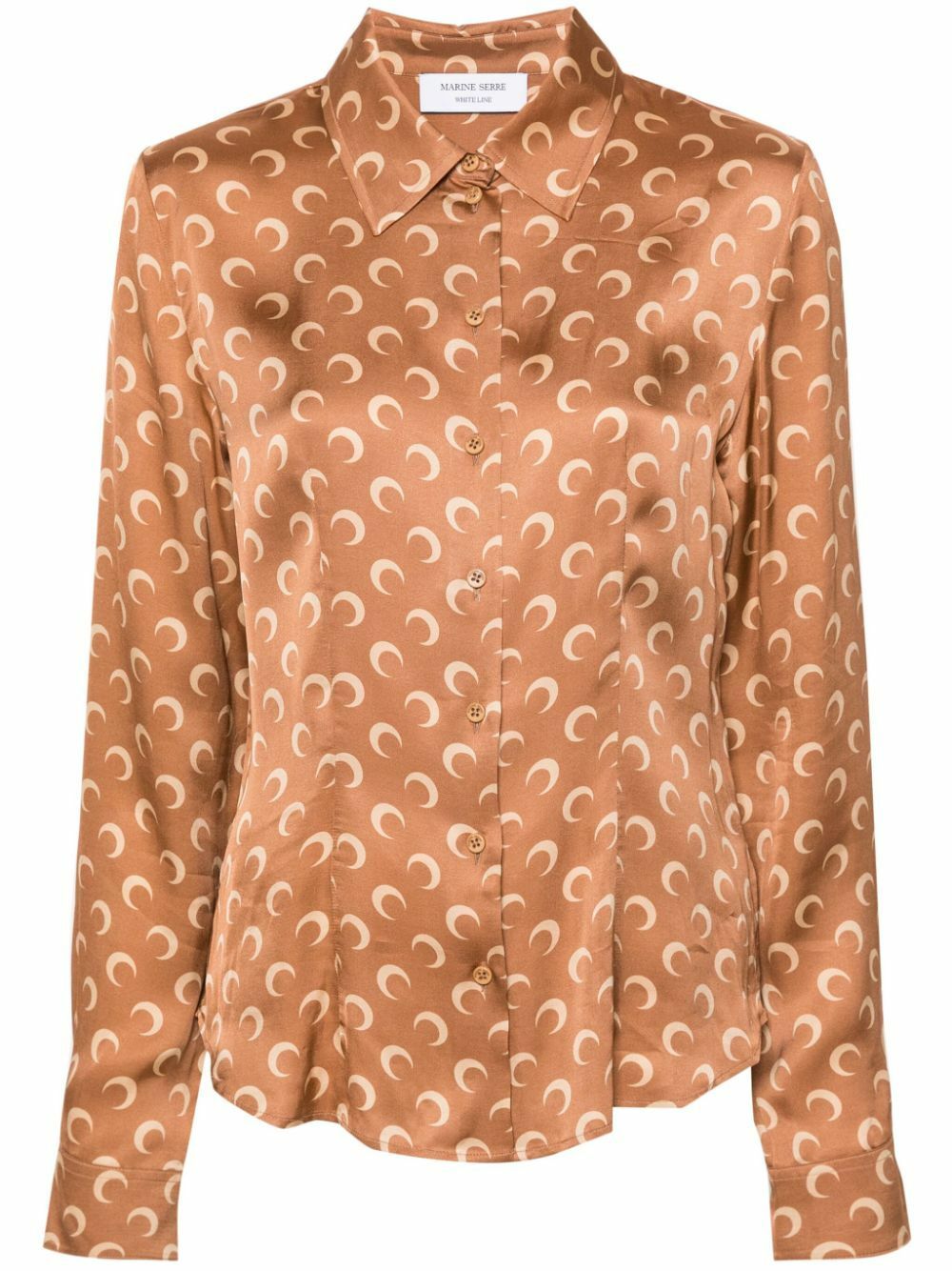 Marine Serre Brown Crescent Moon Shirt Marine Serre