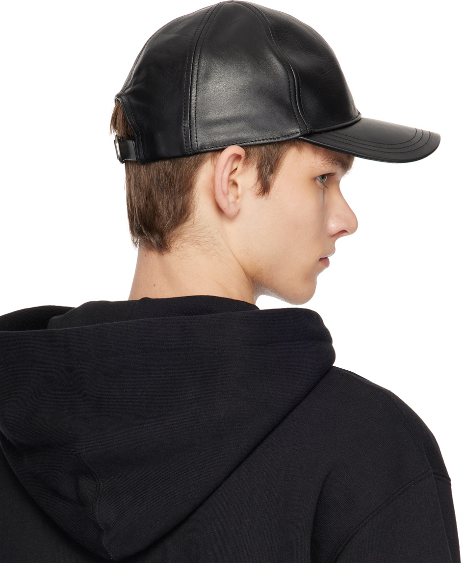 Jil Sander Black Calfskin Cap Jil Sander