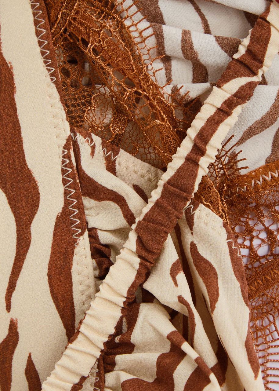Love Stories Love Lace Zebra-print bra Brown love stories