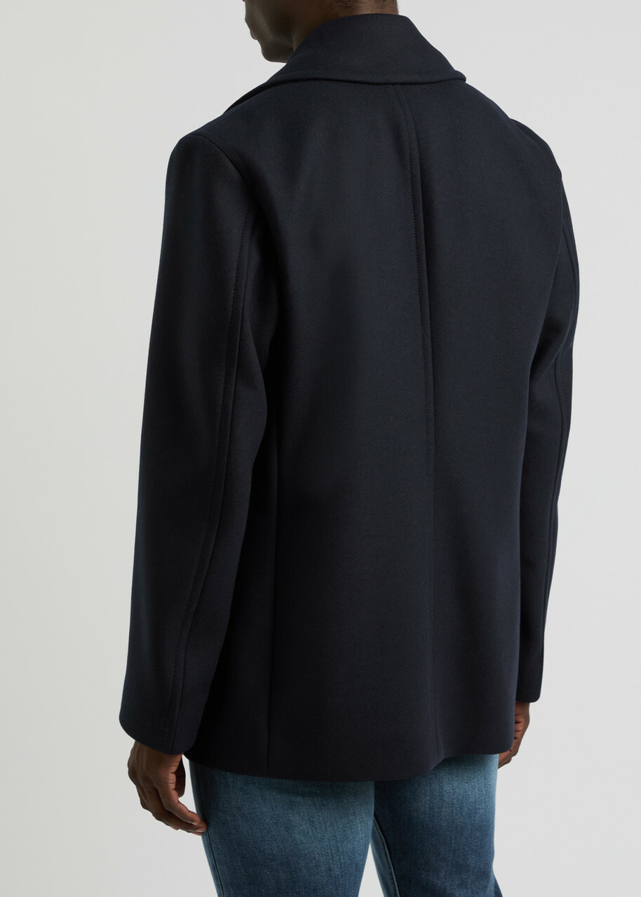 Boss Wool-blend pea Coat Navy BOSS