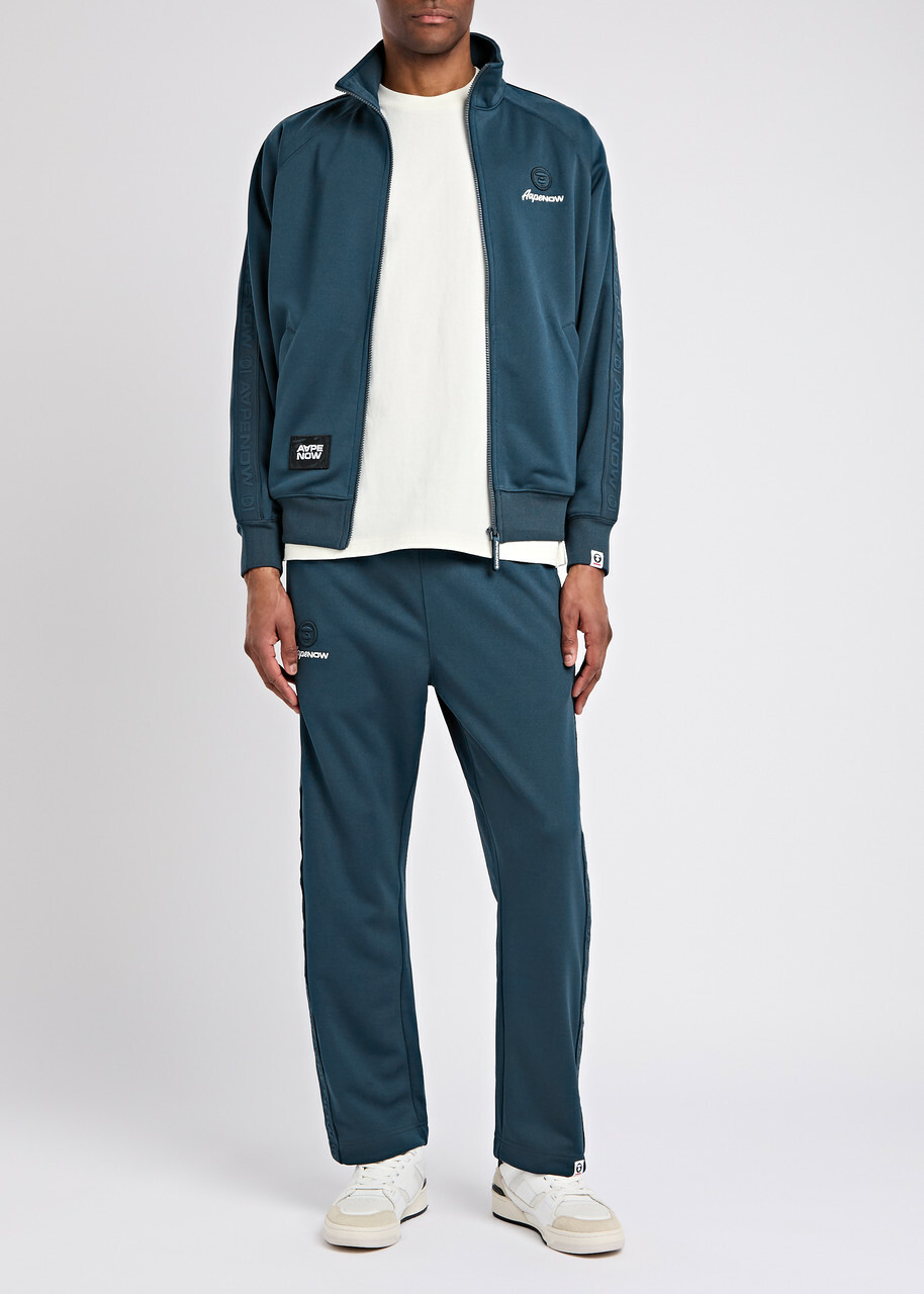 Aape Logo-jacquard Jersey Track Jacket Blue AAPE by A Bathing Ape