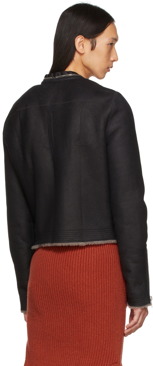 Rick Owens Black Shearling Klaus Jacket Rick Owens