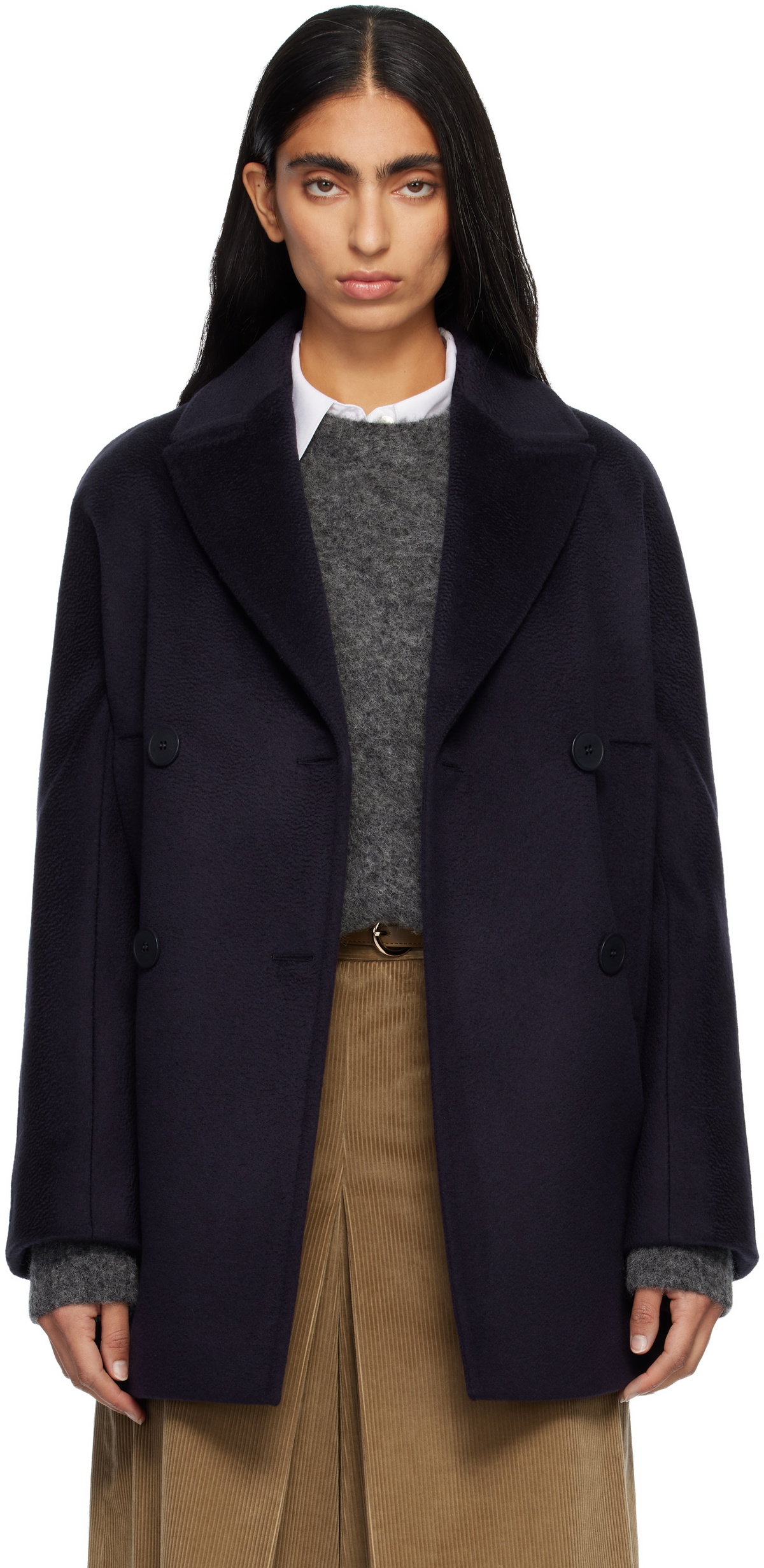 Max Mara Navy Sheree Coat Max Mara