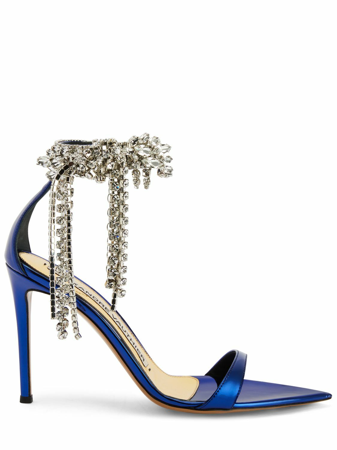 ALEXANDRE VAUTHIER - 105mm Faux Metallic Leather Sandals Alexandre Vauthier