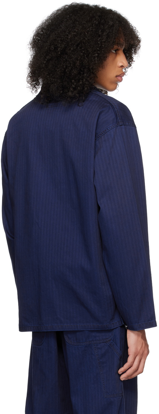 BEAMS PLUS Blue Buttoned Jacket Beams Plus