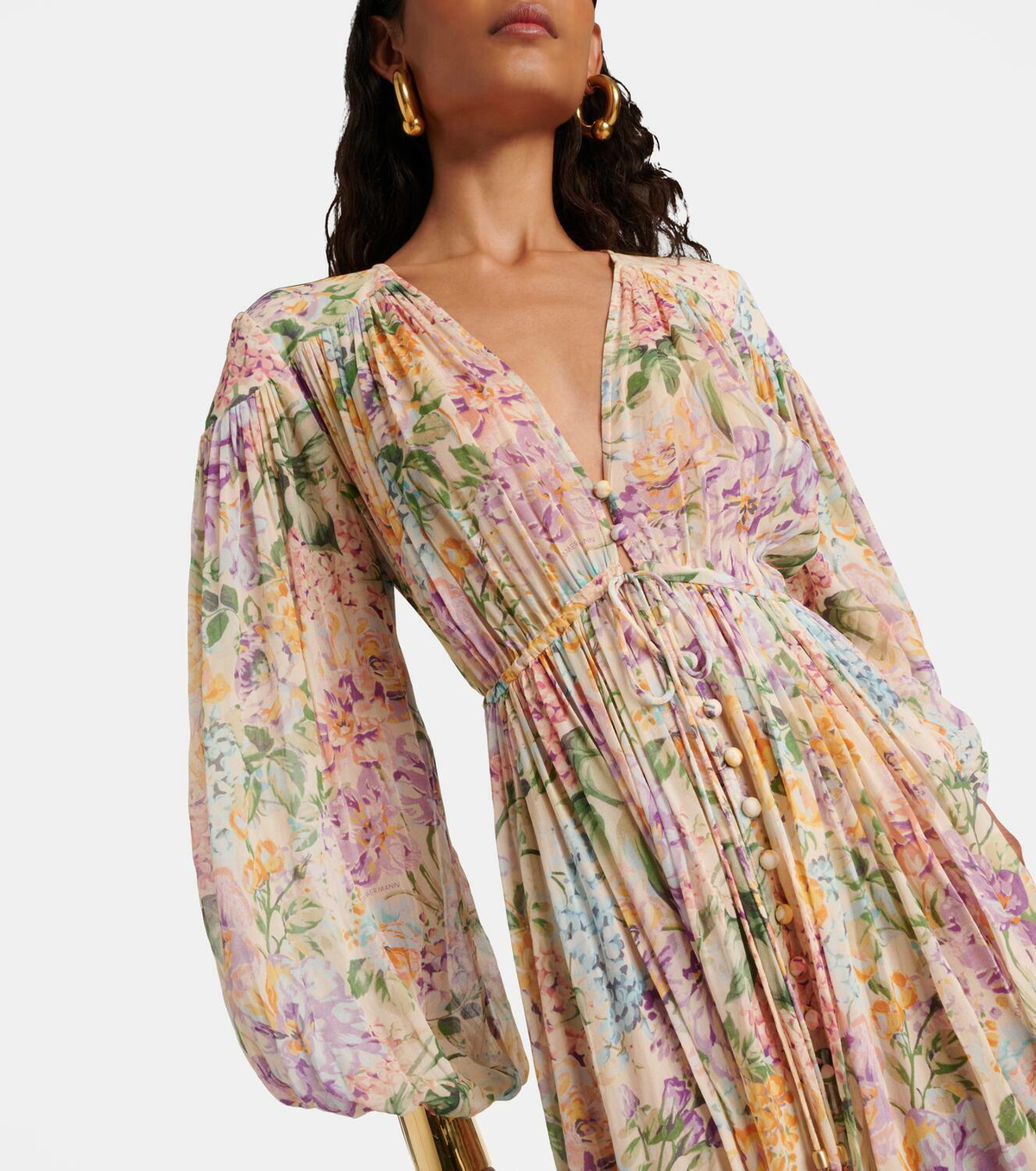 Zimmermann Halliday gathered floral maxi dress Zimmermann