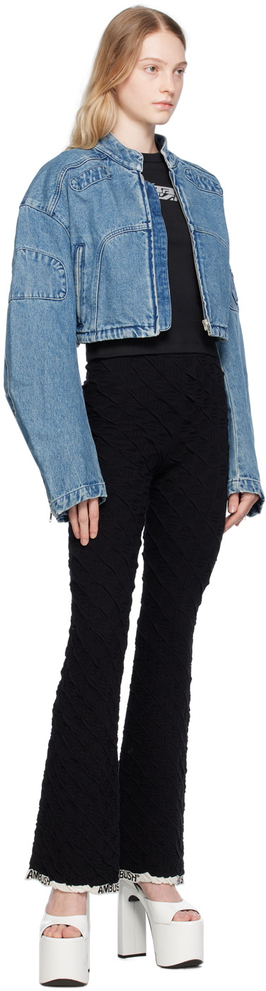 AMBUSH Blue Cropped Denim Jacket Ambush